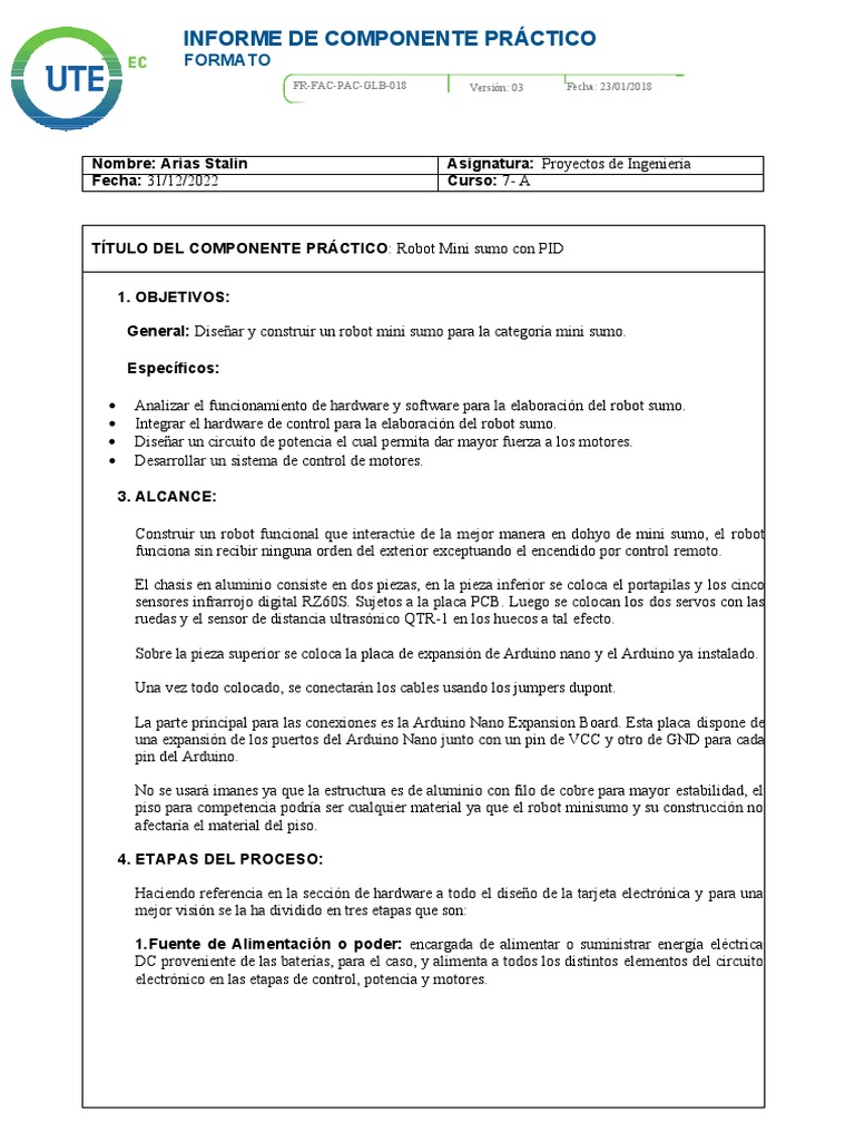 Tarea Final Segundo Parcial-Arias | PDF | Arduino | Entorno de desarrollo integrado
