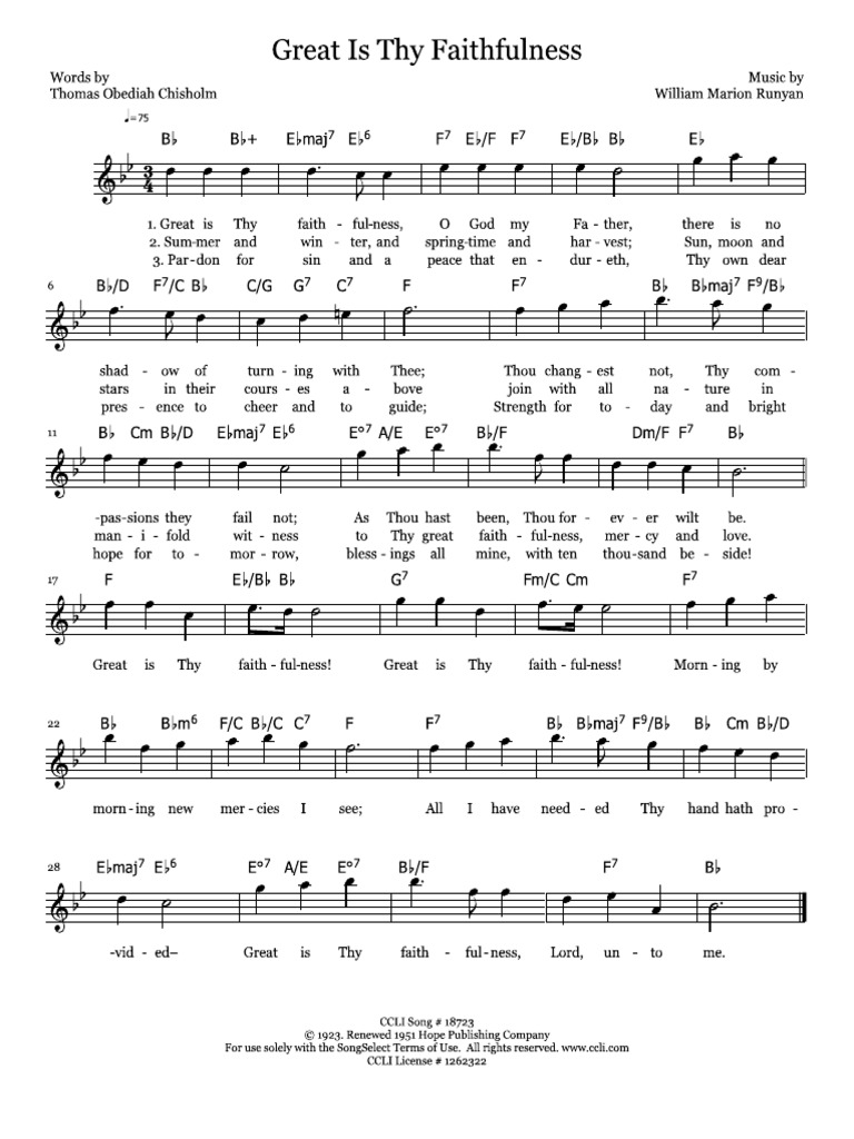 Great Is Thy Faithfulness | PDF