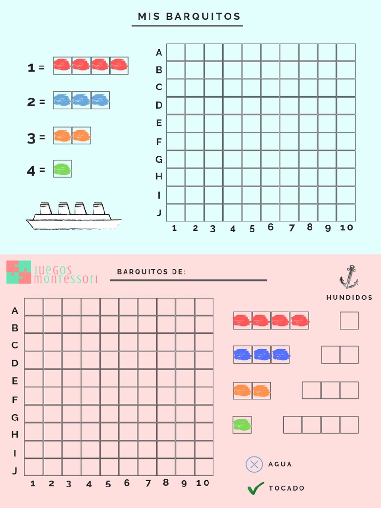 Hundir La Flota Imprimible | PDF