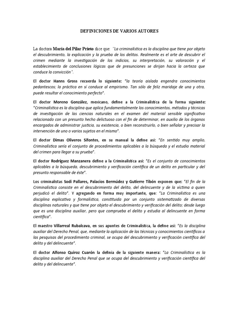 Definiciones de Varios Autores | PDF