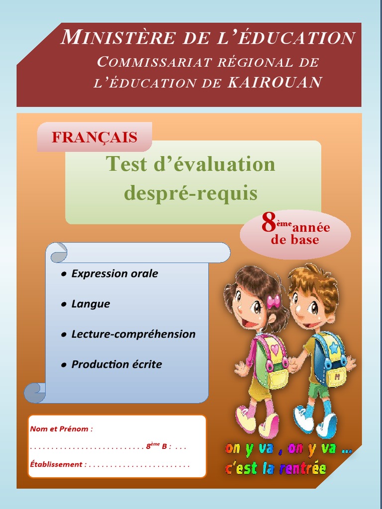 Test Pré-requis Français 8ème Année | PDF | Organismes