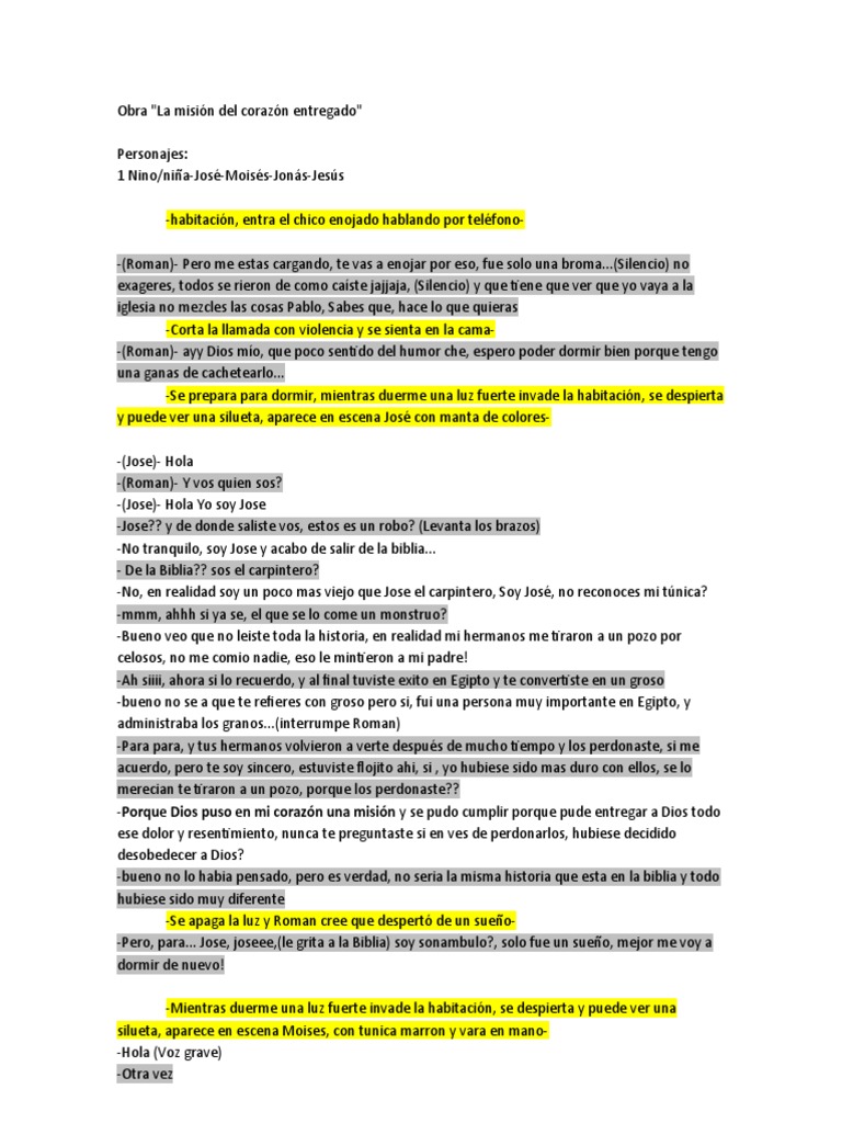 Obra - Corazon Entregado | PDF