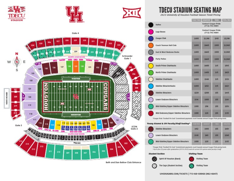 TDECU Stadium Pricing Map | PDF