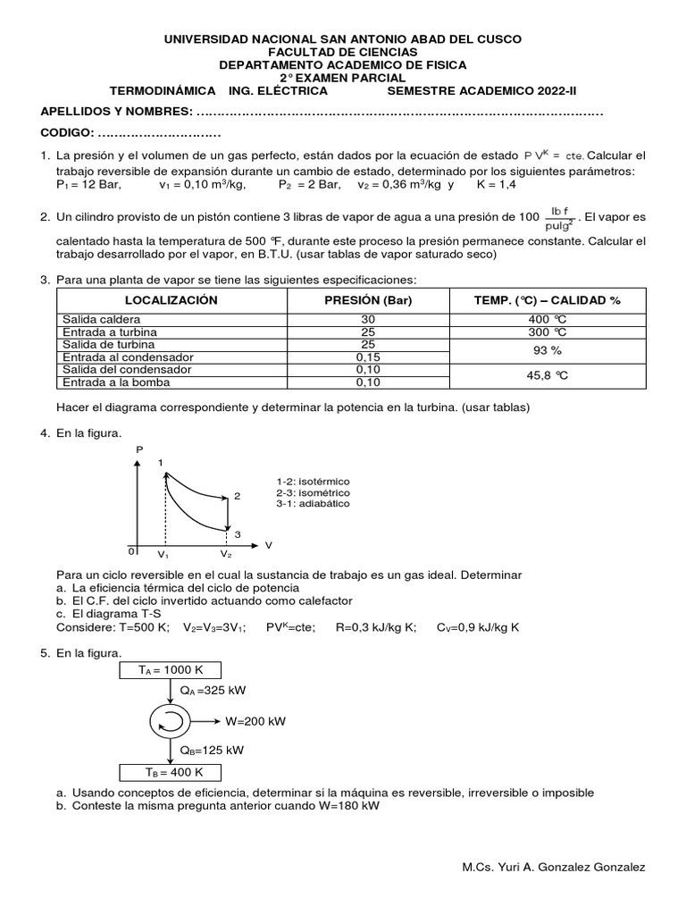 Examenppp | PDF | Vapor | Máquina de vapor