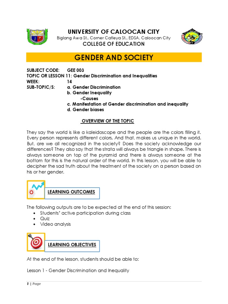 Gender Inequality in Education | PDF | Gender Studies | Gender