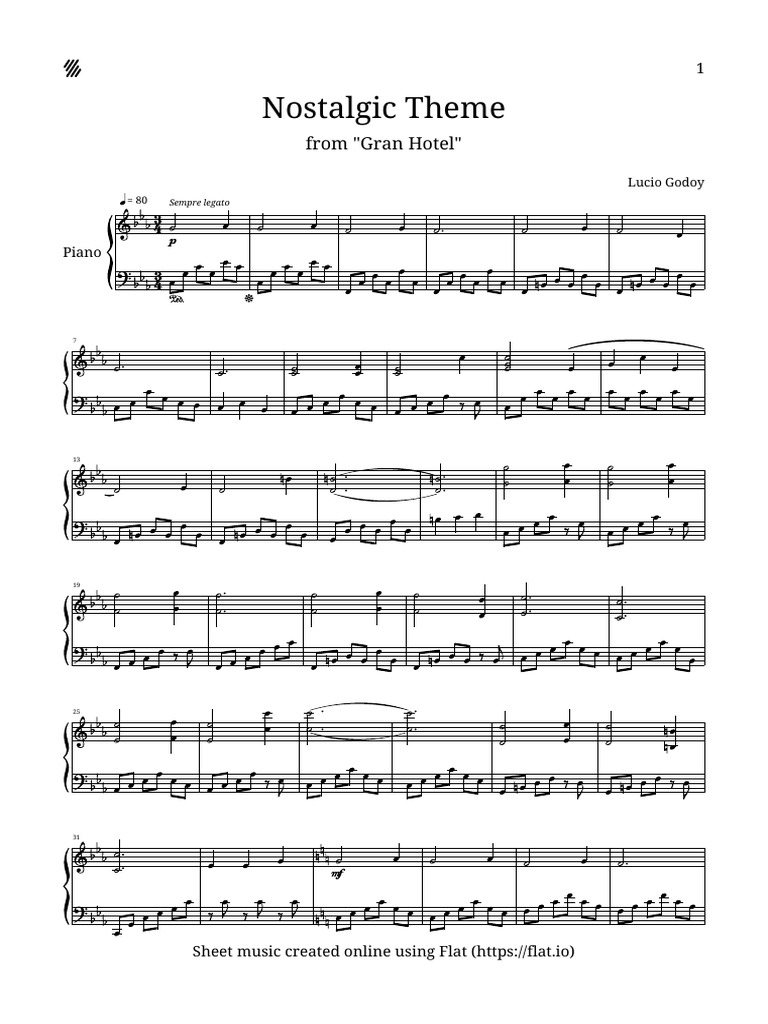 OST, Gran Hotel - Nostalgic Theme | PDF