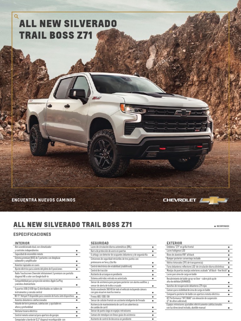 FT Silverado z71 Trail 2023 | PDF | Vehículos terrestres | Coche