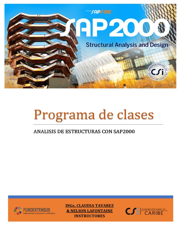 Programa de Clases - Analisis de Estructuras Con SAP2000 | PDF ...