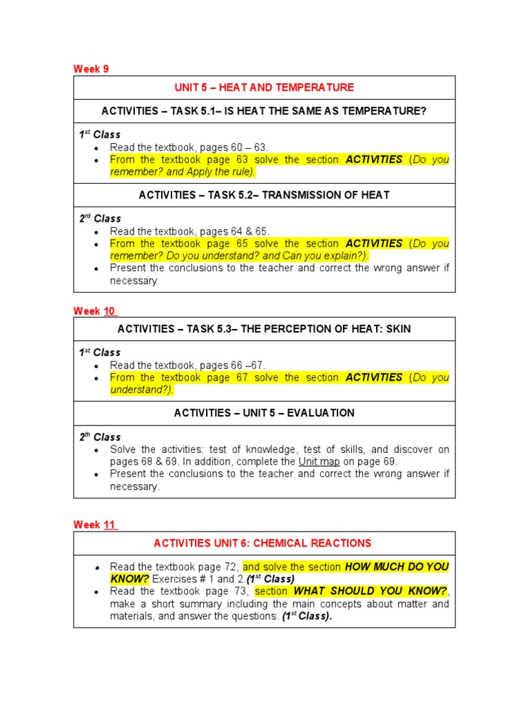 Middle School Science Curriculum: Units on Heat, Temperature, and ...