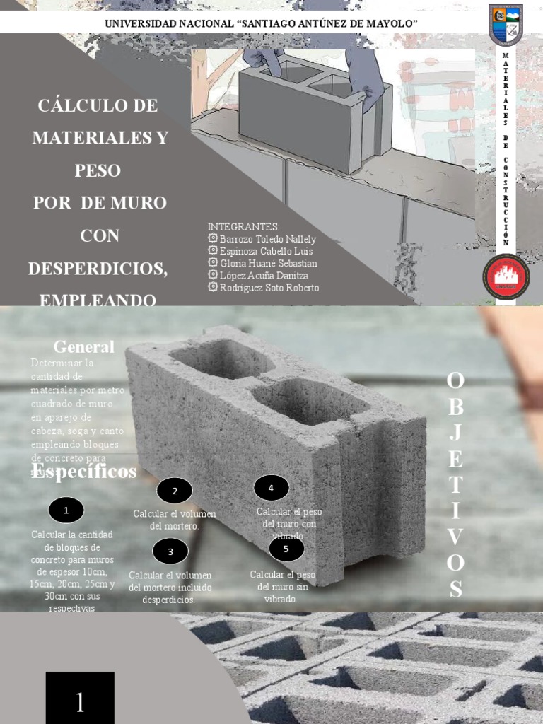 Bloques de Concreto | PDF | Mortero (Albañilería) | Ingeniería de Edificación