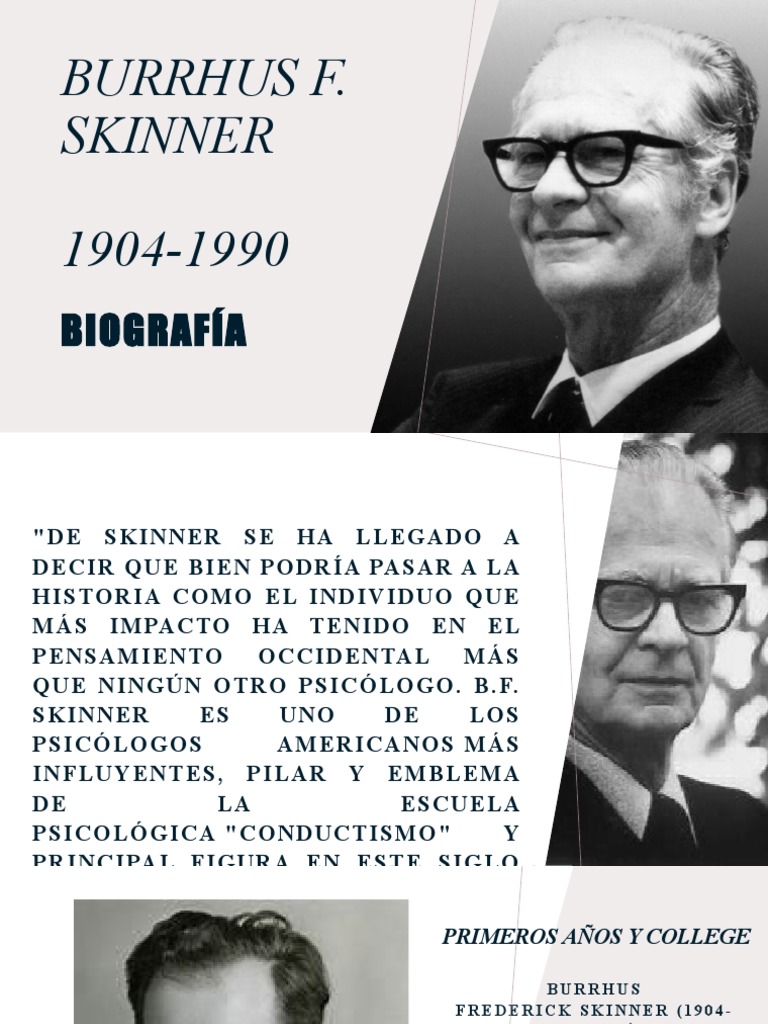 Biografía de B.F. Skinner (1904-1990) | PDF | Teoria de la mente ...