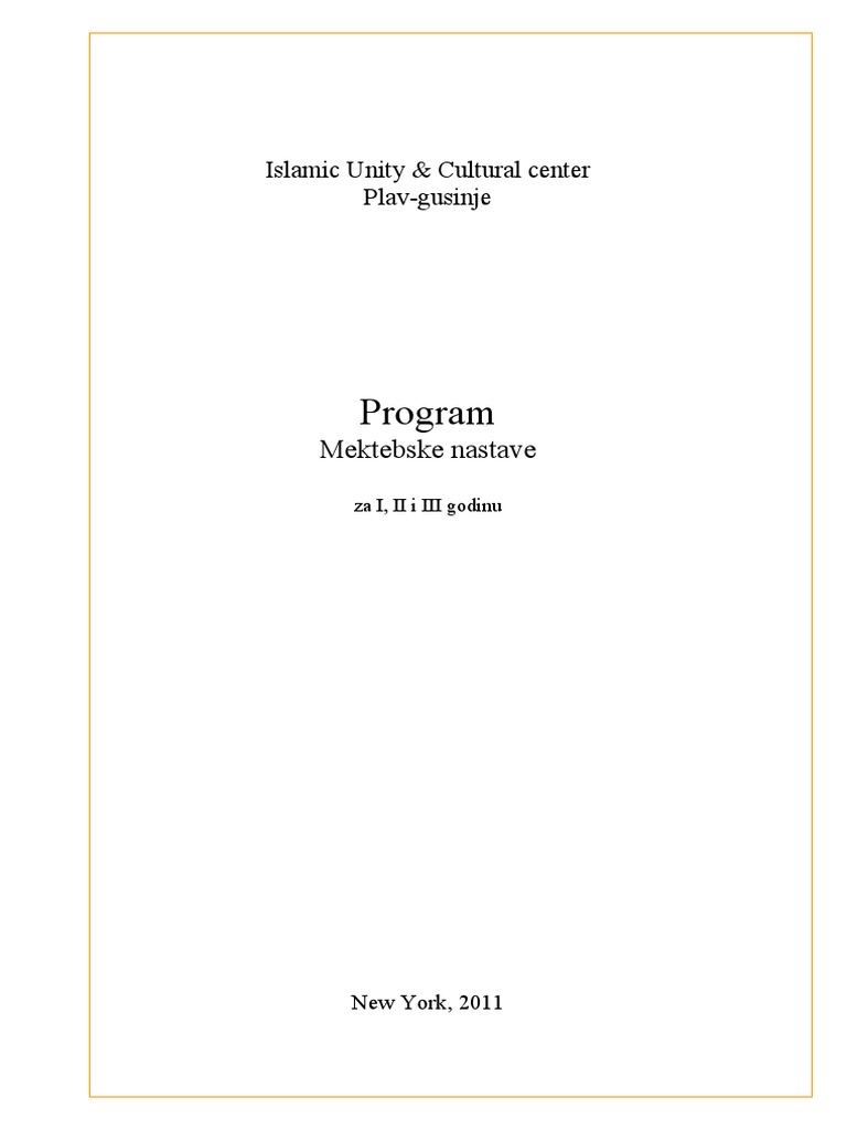 Mekteb Materijal | PDF