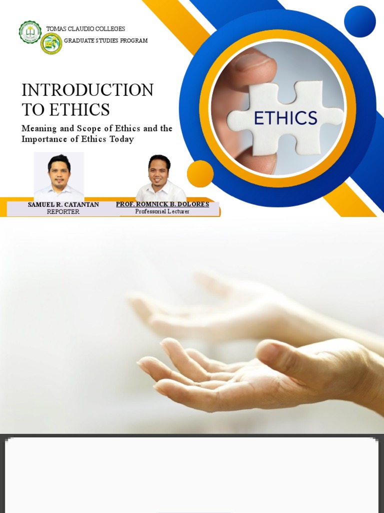 Introduction To Ethics | PDF | Morality | Applied Ethics