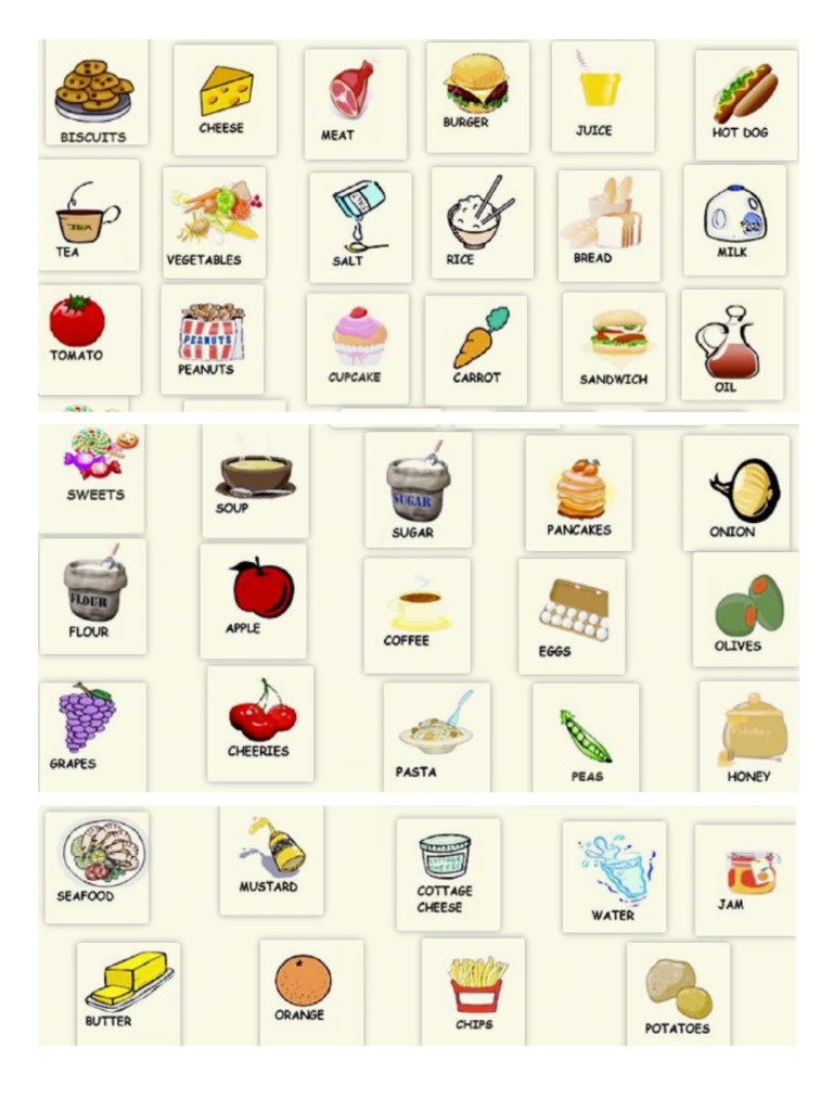 Countable and Uncountable Food Items | PDF