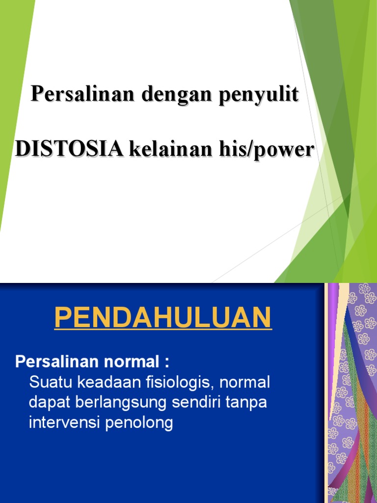 Distosia Kelainan His - Power | PDF