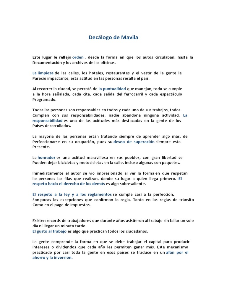 Decalogo de Mavila | PDF