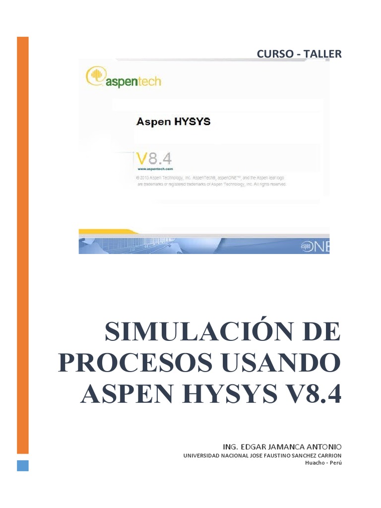 Simulación de procesos usando Aspen Hysys V8.4: Fundamentos y aplicaciones básicas | PDF ...