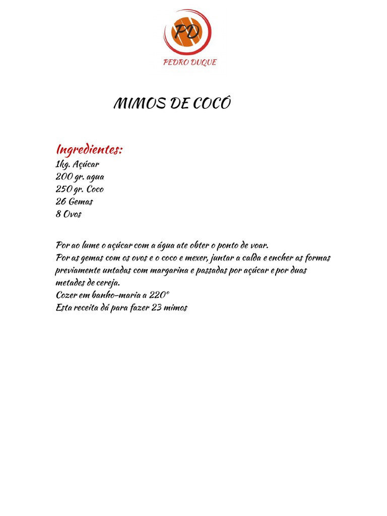 Mimos de Cocô | PDF