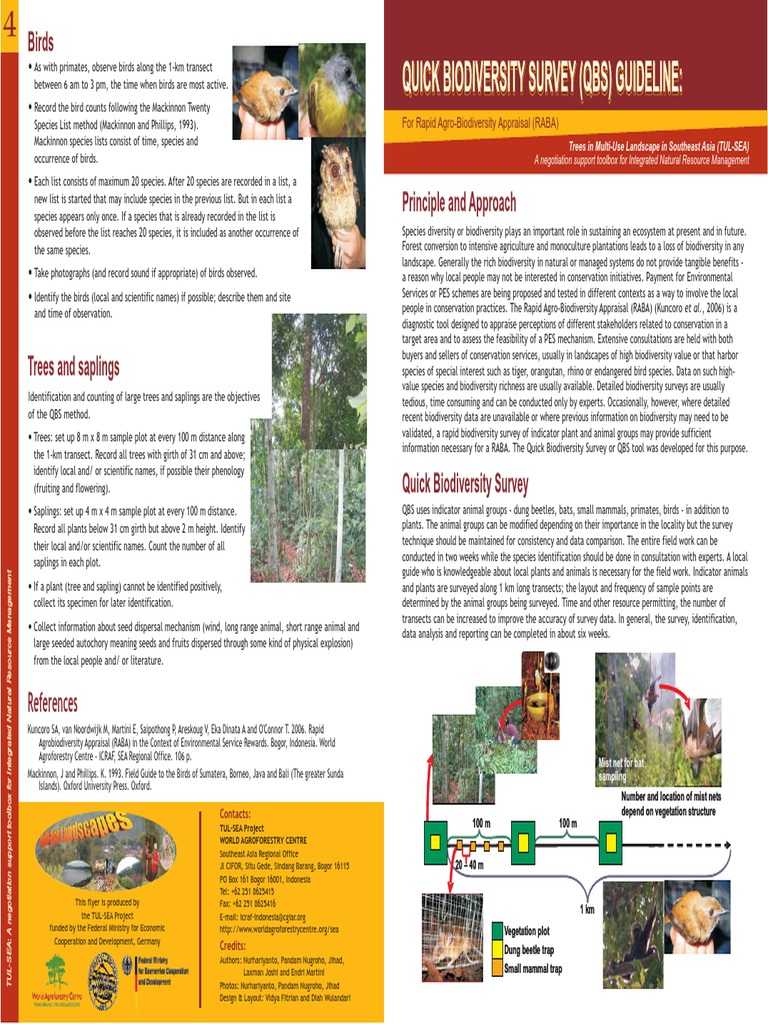 Quick Biodiversity Survey (QBS) Guideline | PDF | Biodiversity ...