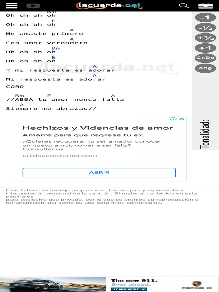 TU AMOR NUNCA FALLA, Marcos Brunet Acordes | PDF