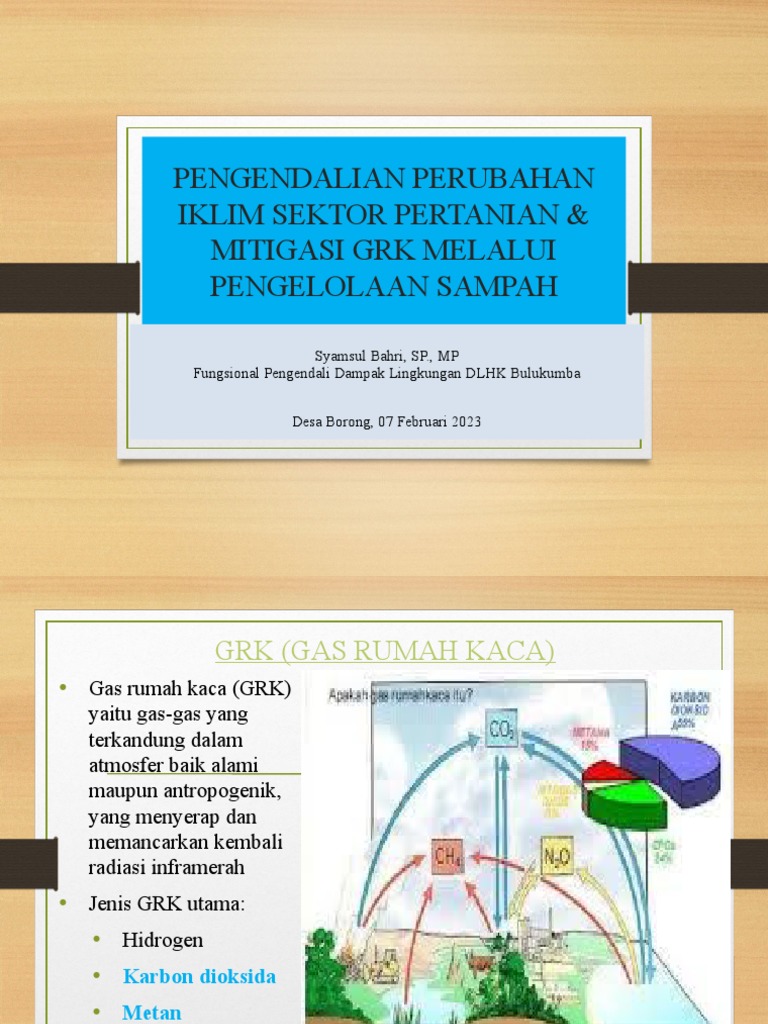 Materi Dampak Perubahan Iklim Pada Sektor Pertanian & Sampah | PDF