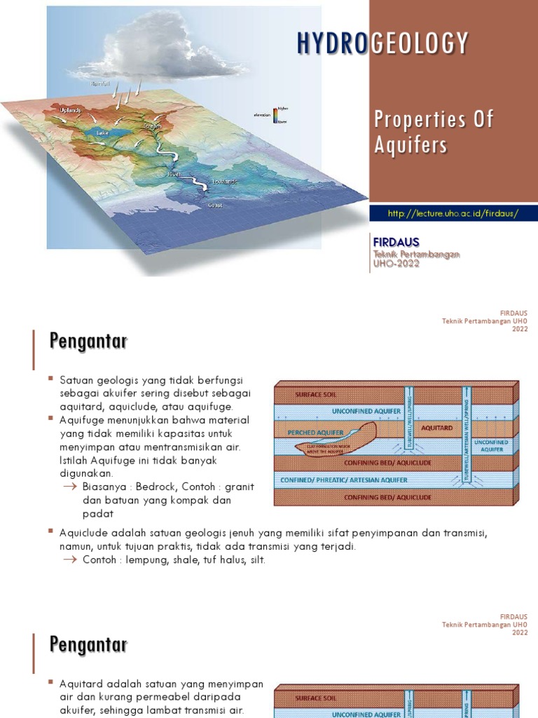 Temu 05-Properties of Aquifers - 3 | PDF