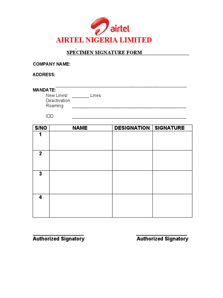Signature Form. | PDF