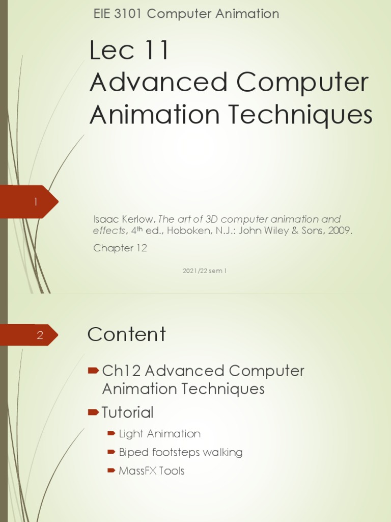 Lec11 Advanced Computer Animation Techniques - 2122 | PDF | Fluid Dynamics | Force