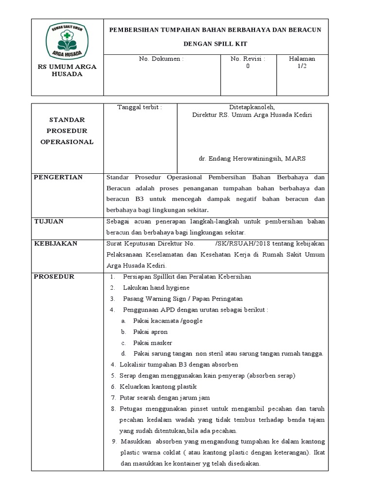 Penangan Tumpahan B3 | PDF