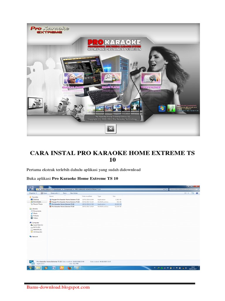 Cara Instal Pro Karaoke Home Extreme TS 10 | PDF