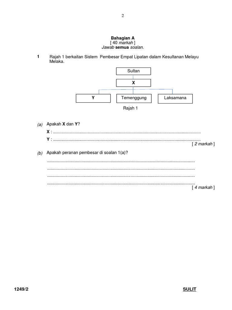 Perlis 2022 Trial SPM Sejarah k2 | PDF