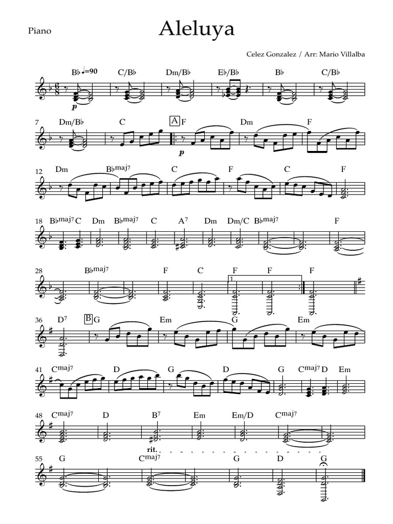 Aleluya Shrek - Piano | PDF
