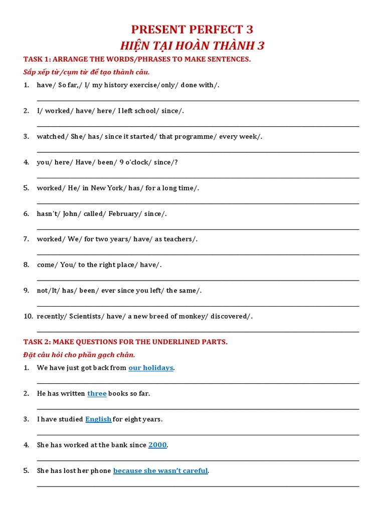 Present Perfect 3 | PDF | Linguistics