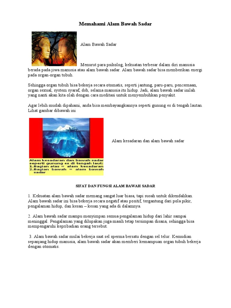 Memahami Alam Bawah Sadar | PDF