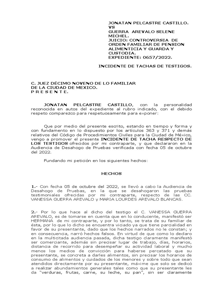 Tachas de Testigos | PDF | Testigo