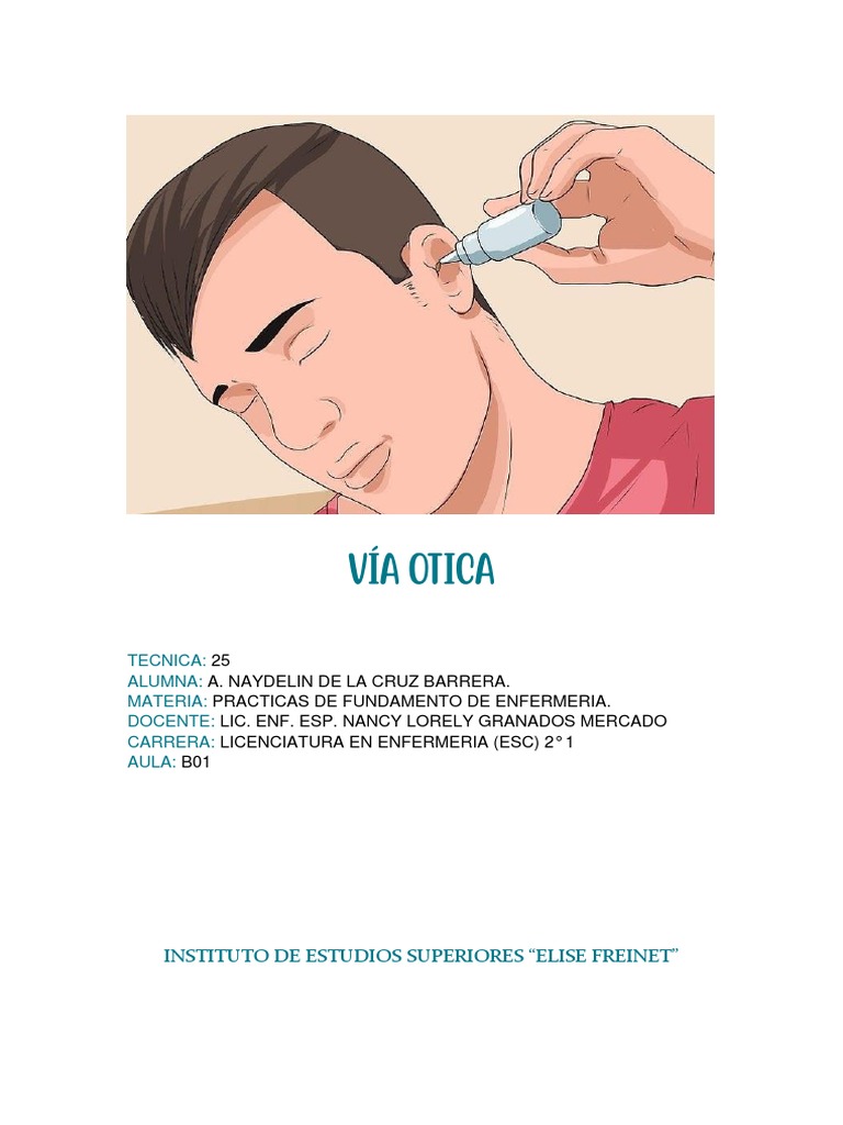 Vía Otica. | PDF | Medicamentos con receta | Oído