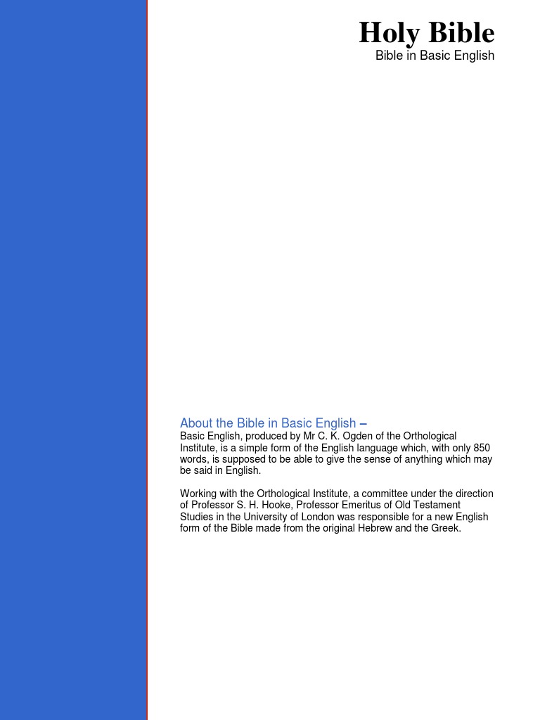 Bible. Holy Bible. Bible in Basic English (BBE) (PDFDrive) | PDF | Ham ...