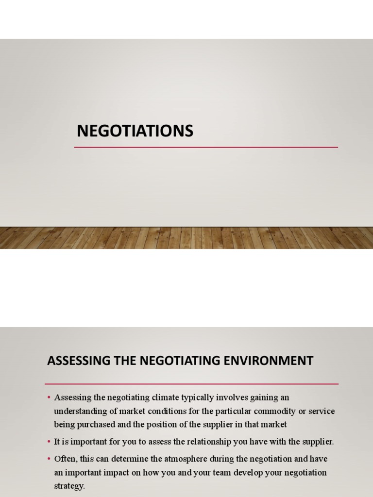 Negotiations | PDF | Negotiation | Competition