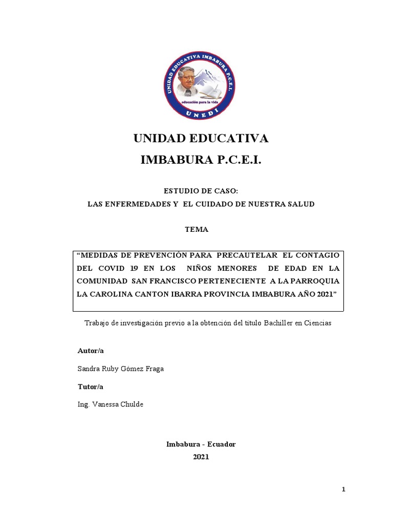 PROYECTO - RUBY GOMEZ FINAL 3ra Revision Corregido | PDF | Resfriado ...