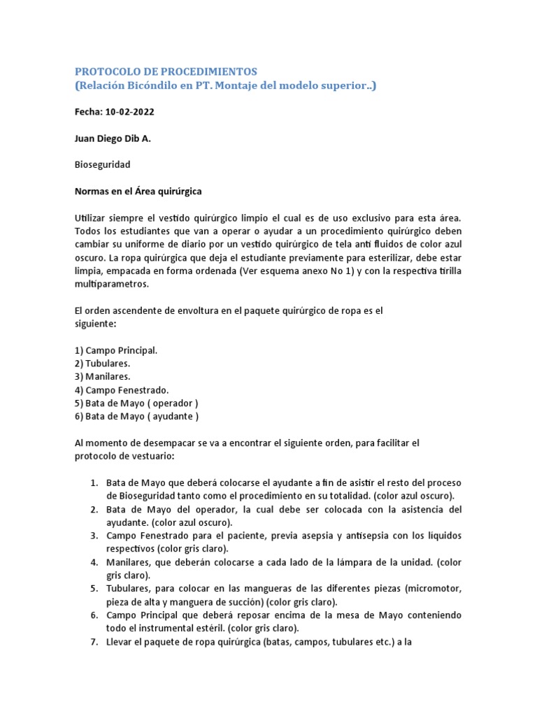 Protocolo de Procedimientos en PT | PDF | Polimetacrilato de metilo) | Tornillo