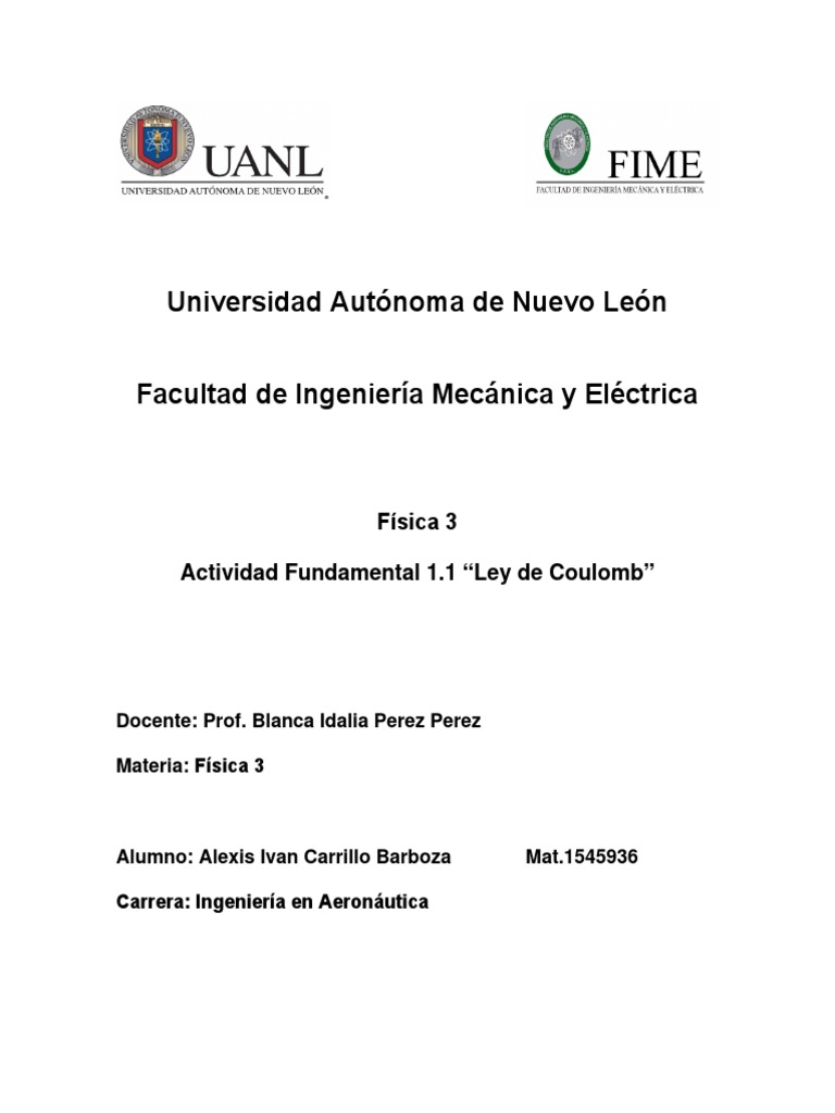 Act Fundamental 1.b Campo Electrico | PDF