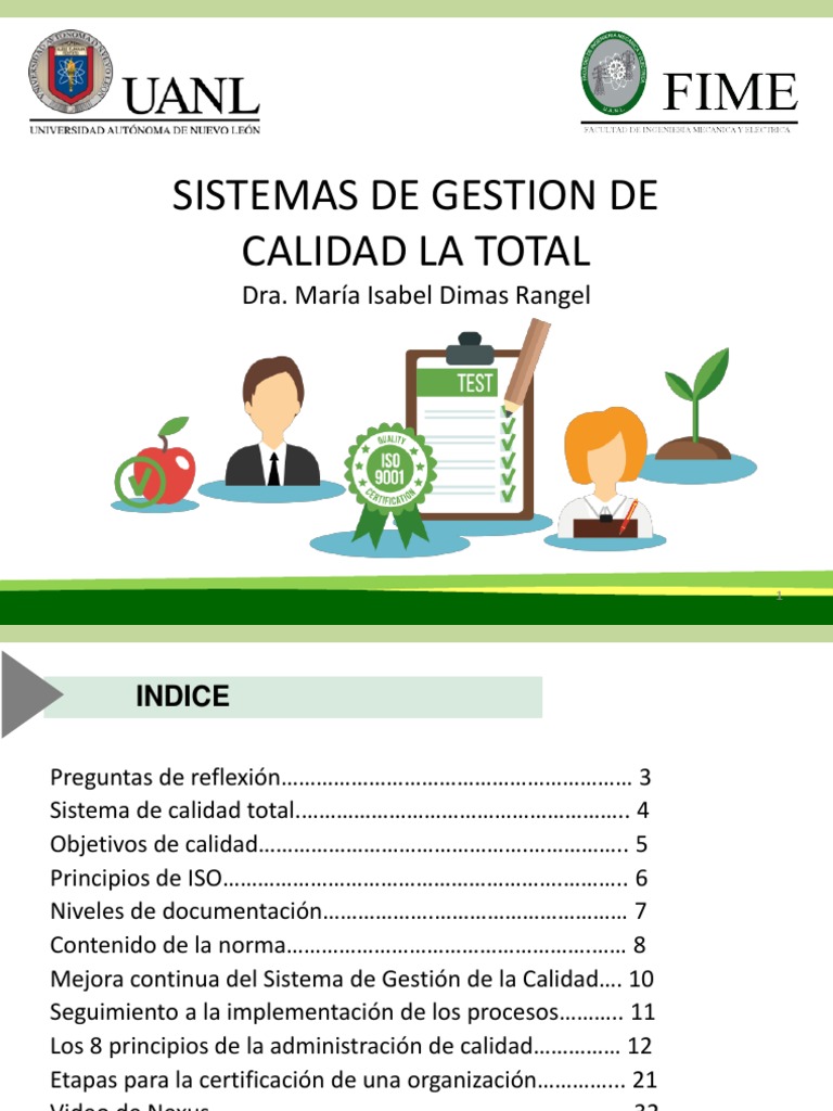 Sistemas de Gestión de La Calidad Total | Descargar gratis PDF | Auditoría | Calidad (comercial)