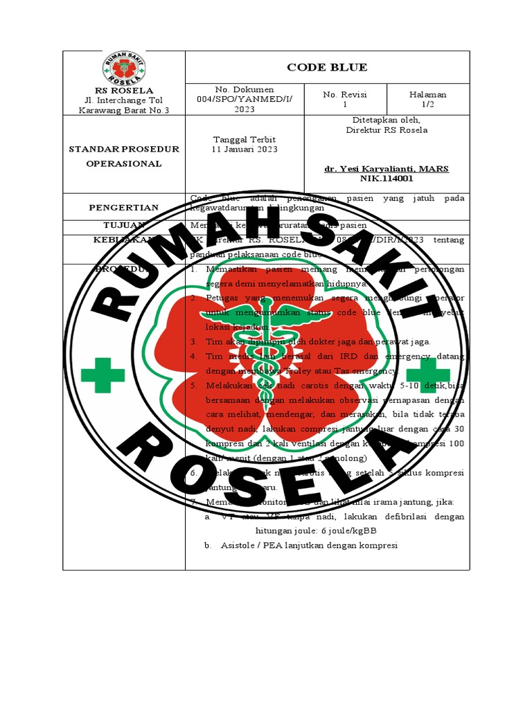 Spo Code Blue Revisi | PDF