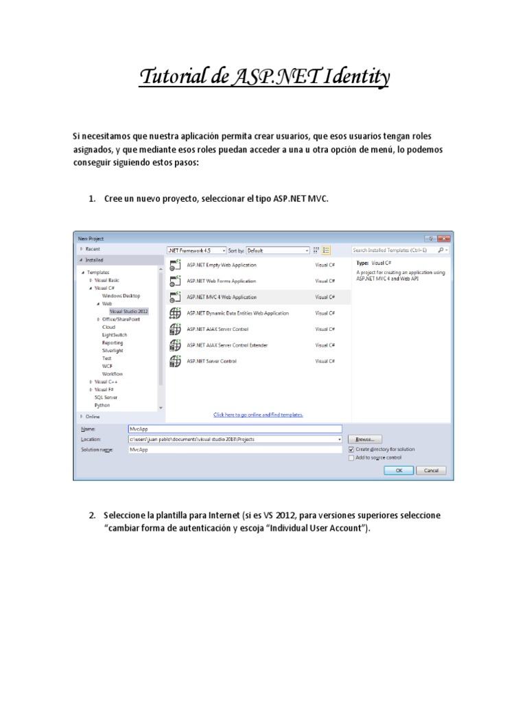 Tutorial de ASP - NET Identity | PDF