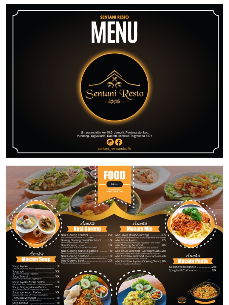 Menu Sentani Resto | PDF