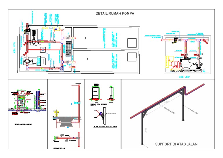 Detail Ruang Pompa & Pillar Hydrant - Rev | PDF