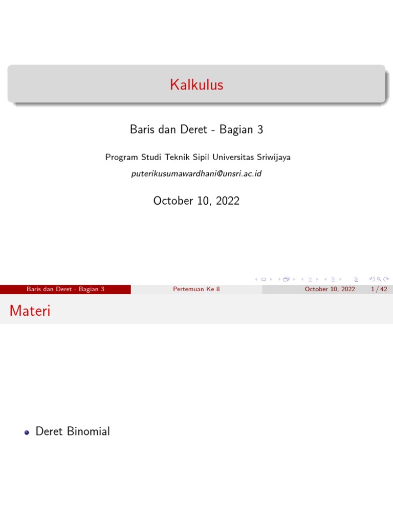 Ekspansi dan Deret Binomial | PDF
