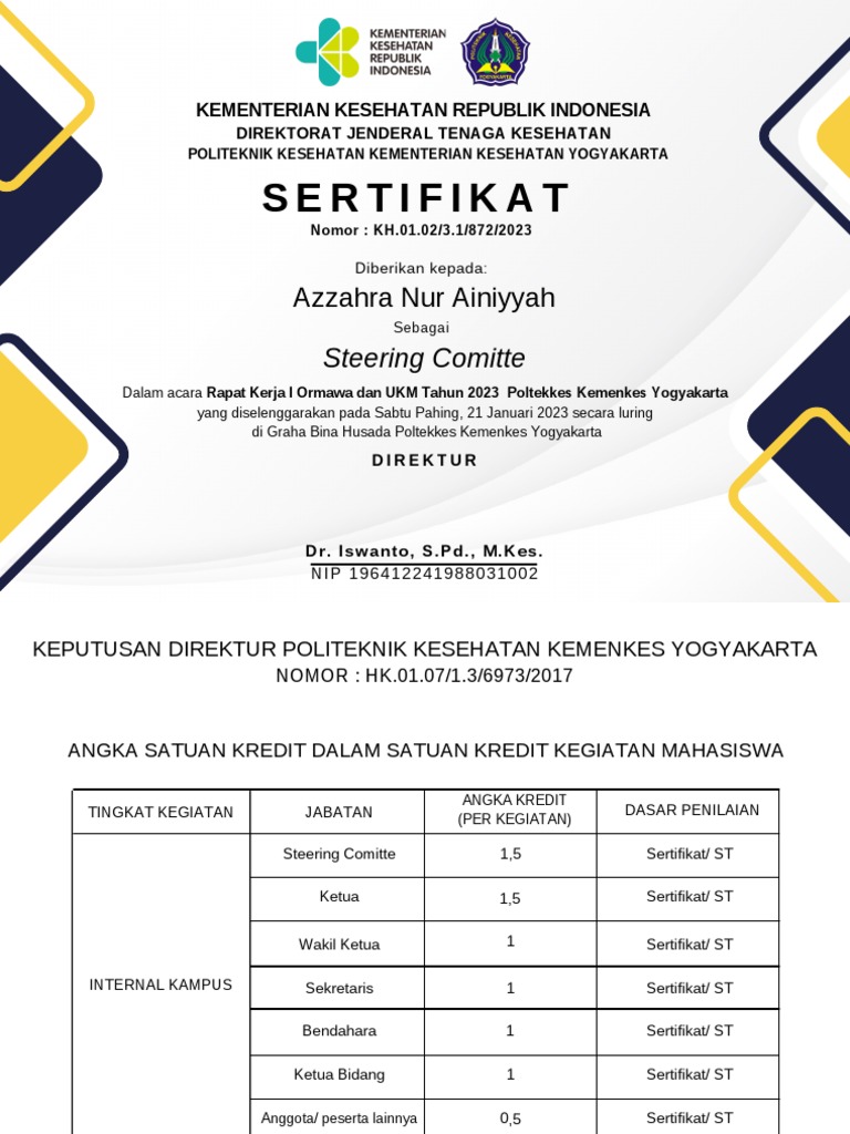 Desain Sertif Raker | PDF