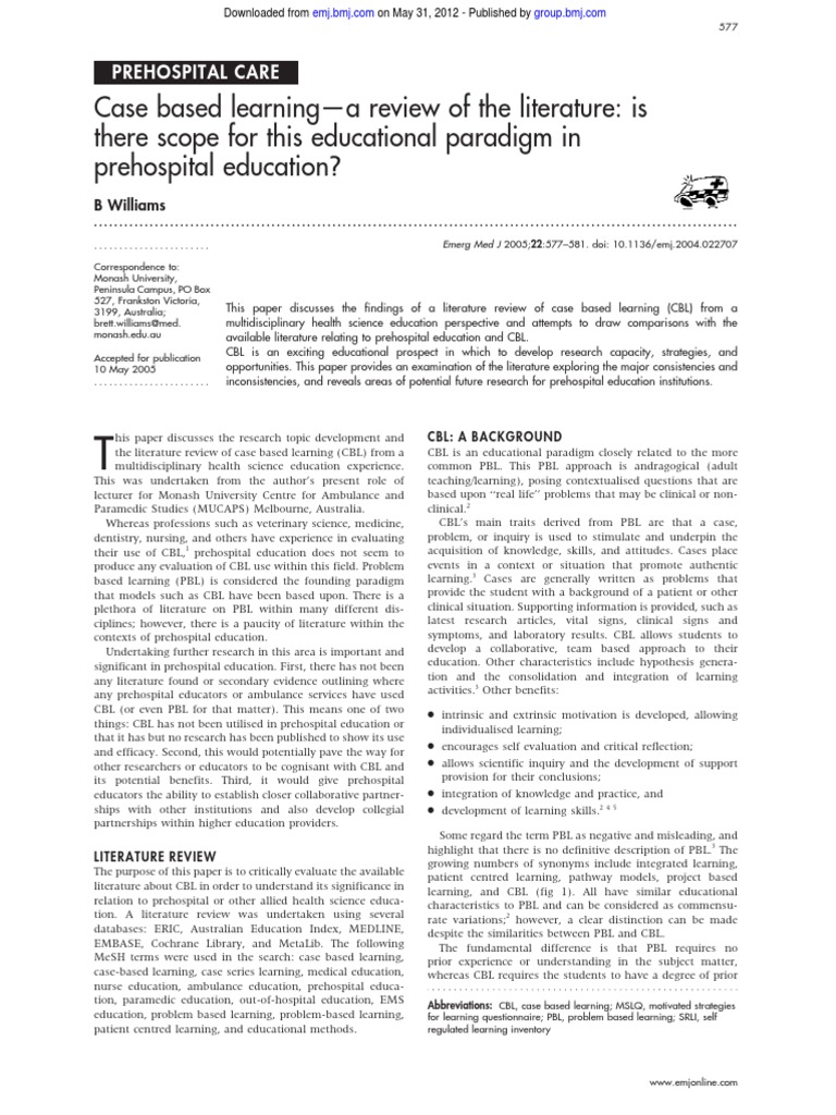 Group 3 - Case Based Learning | PDF | Educational Technology | Learning
