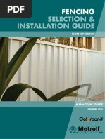 Colorbond Steel Fence Installation Guide | PDF | Materials